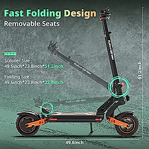 KUKIRIN G2 Max Electric Scooter with Seat, Powerful 1000W Motor, 35 MPH Max Speed, 50 Miles Range, 48V/20Ah Large Capacity Battery, Dual Brake Folding Fast e Scooter for Adult (G2max/1000W/20AH)