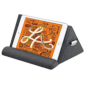 MoKo Tablet Pillow Stand, Pillow Lap Holder for iPad Tablet up to 11" for Xmas Gift, eReaders, Fit with iPad 9 10.2",iPad Mini 6 8.3",iPad 10th,iPad Pro 11 2022,Air 4, Galaxy Tab S6/S7, Space Gray