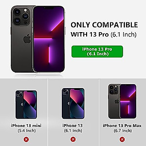 JOYSIDEA iPhone 13 Pro Wallet Case, Luxury Leather Phone Case with Card Holder, iPhone 13Pro Phone Case with Magnetic, Stand, Shockproof Cover for iPhone 13 Pro 6.1 inch, Black