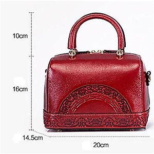 DANN Women's Handbag Vintage Bag Women's Messenger Bag Embossed Handbag
