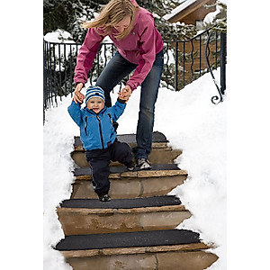 Goghthyger Snow Melting Walkway Mat, Snow & Ice Melting Mat Slip-Proof Rubber Heated Mat Connection W/Power Cord Heated Driveway Pad, 10In X 30In,3PCS