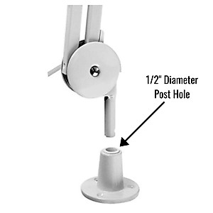 Pro Magnify - Magnifier Lamp Permanent Flat Mount - Work Light Mounting Bracket / Clamp for Desk Magnifying Light