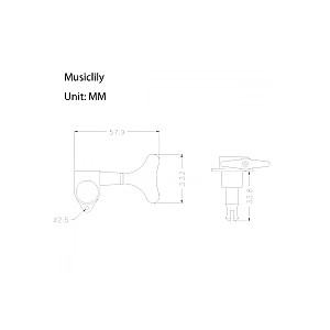 5PC Bass Tuning Pegs Tuners Machine Heads for 5 String Guitar Sealed 2L3R Keys BLACK