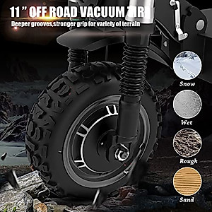 MASXODRK Electric Scooter for Adult,Up to 50Mph,5600W Powerful Motor,48 Miles Travel Range, 60V28Ah Lithium Battery, Dual Suspensions and Brake,11" Off Road Tire E-Scooter