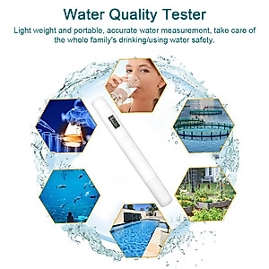 BUZHI Water Quality Test Pen, Multifunctional Digital 3 in 1 Water Quality Tester Portable High Accurancy Water Quality Test Pen Water Quality Measurement Tool Water TDS/EC/Temperature Measuring