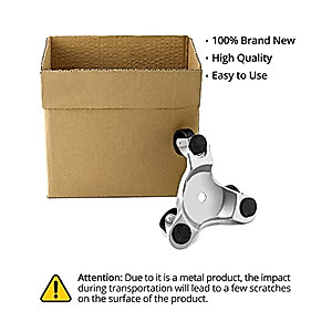 QWORK 4 pcs 6" Steel Tri-Dolly, 200 lbs Load Capacity, Great for Moving Furniture & Appliances, Durable and Easy to Use