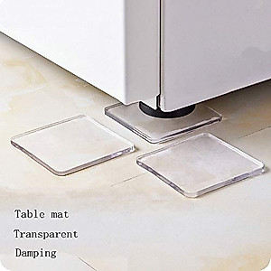 Toxz 4pcs Washing Machine Shock Proof Pads,Refrigerator Anti-Slip Mat,Table Cabinet Chair Furniture Cushion,PU Material,Shock Absorbers