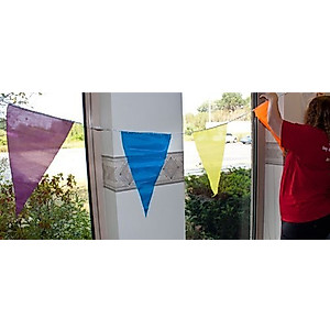 100 Foot Pennant Flag Banner | 48 Weatherproof Flags | Party Supplies for Decoration | Multicolor Pack of 1