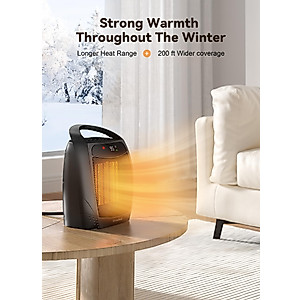 GiveBest Space Heater, 1500W Portable Electric Heaters for Indoor Use, Heater for Office with Remote Thermostat, ECO Mode, 12H Timer, Quiet Safe Small Heater for Bedroom Living Room