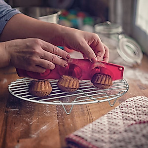 P&P CHEF Cooking Rack Round, Stainless Steel Round Rack for Cooking Cooling Steaming Baking, Fit Air Fryer Pot Pressure Cooker, 2 Pack -Oven & Dishwasher Safe, 7½ Inch