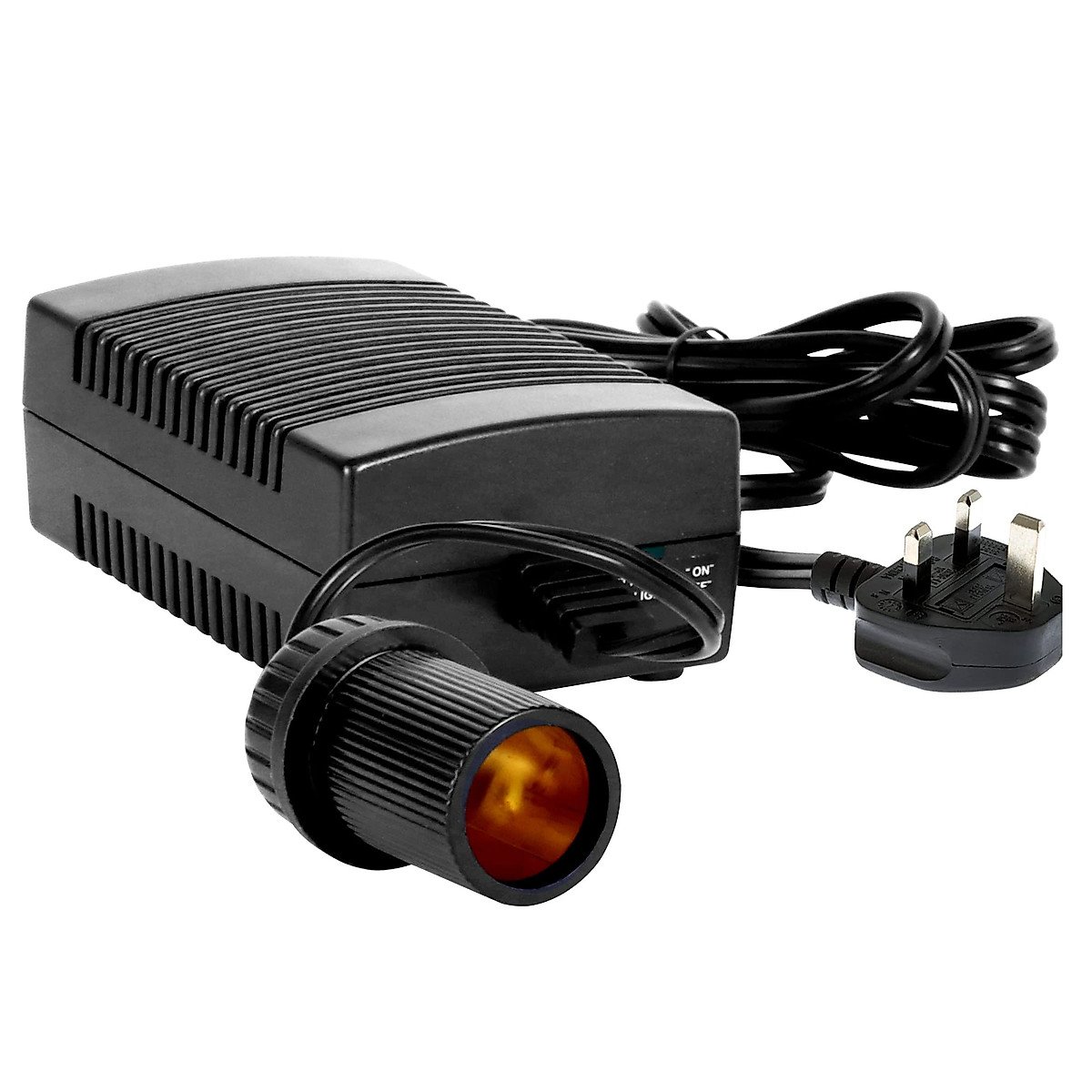 Koolatron 110 Volt AC to 12 Volt DC Power Adapter w/Circuit Breaker, 12V 5A DC Power Converter, Black, 6 Ft (1.8 m) Cord for Portable Devices, Compressor, Car Fridge, and More