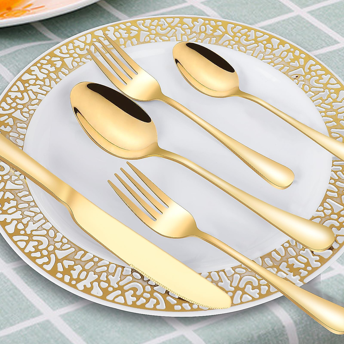 ITITT 60-Piece Silverware Set,Silverware Set for 12, Stainless Steel Flatware Cutlery Set For Home Kitchen Restaurant Hotel, Kitchen Utensils Set, Mirror Polished, Dishwasher Safe