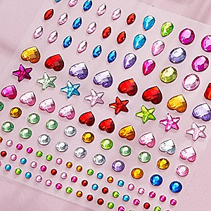 Face Jewels Gems Stick on Face Rhinestones for Makeup Body Jewels Face Crystals Eye Gems Jewels Diamonds Rhinestone Stickers for Face Eye Euphoria Makeup Taylor Gems (Hearts)