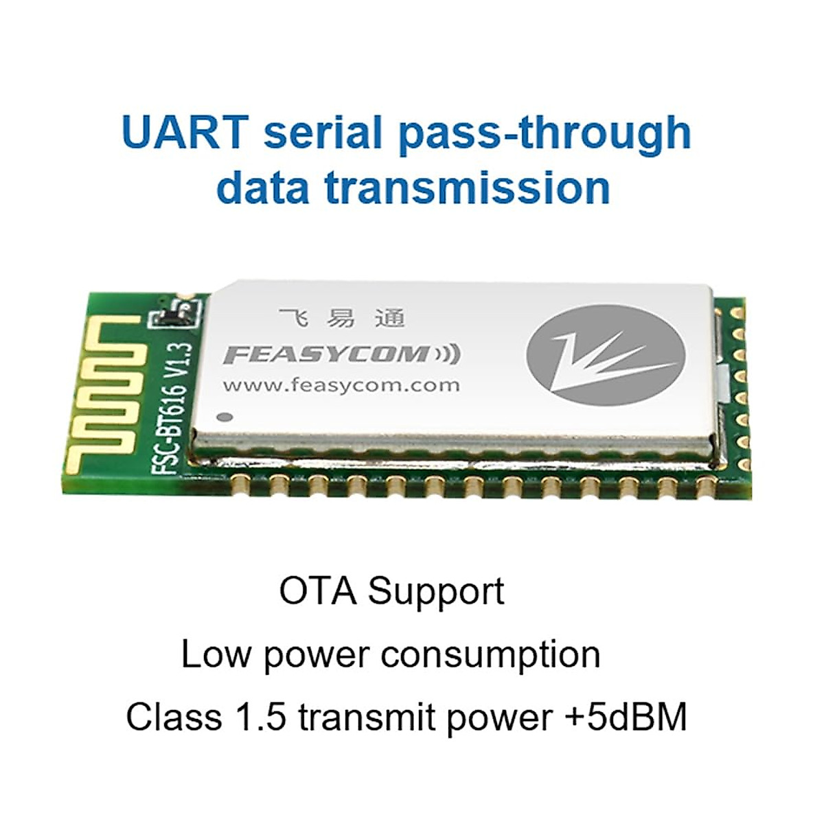 Feasycom FSC-BT616 TI CC2640R2F Bluetooth Low Energy CC2640R2F BLE 5.1 Module for Medical Device & IoT