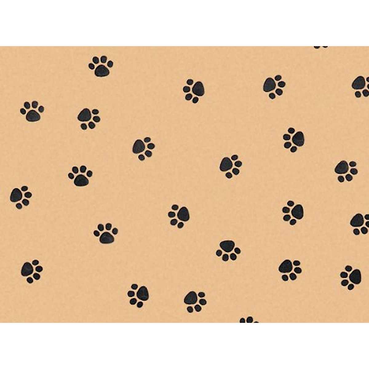 Printed Tissue Paper for Gift Wrapping with Design (Dog Paw Print - Tan), 24 Large Sheets (20x30)