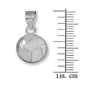 Sport Charm 925 Sterling Silver Beach Volleyball Charm Pendant