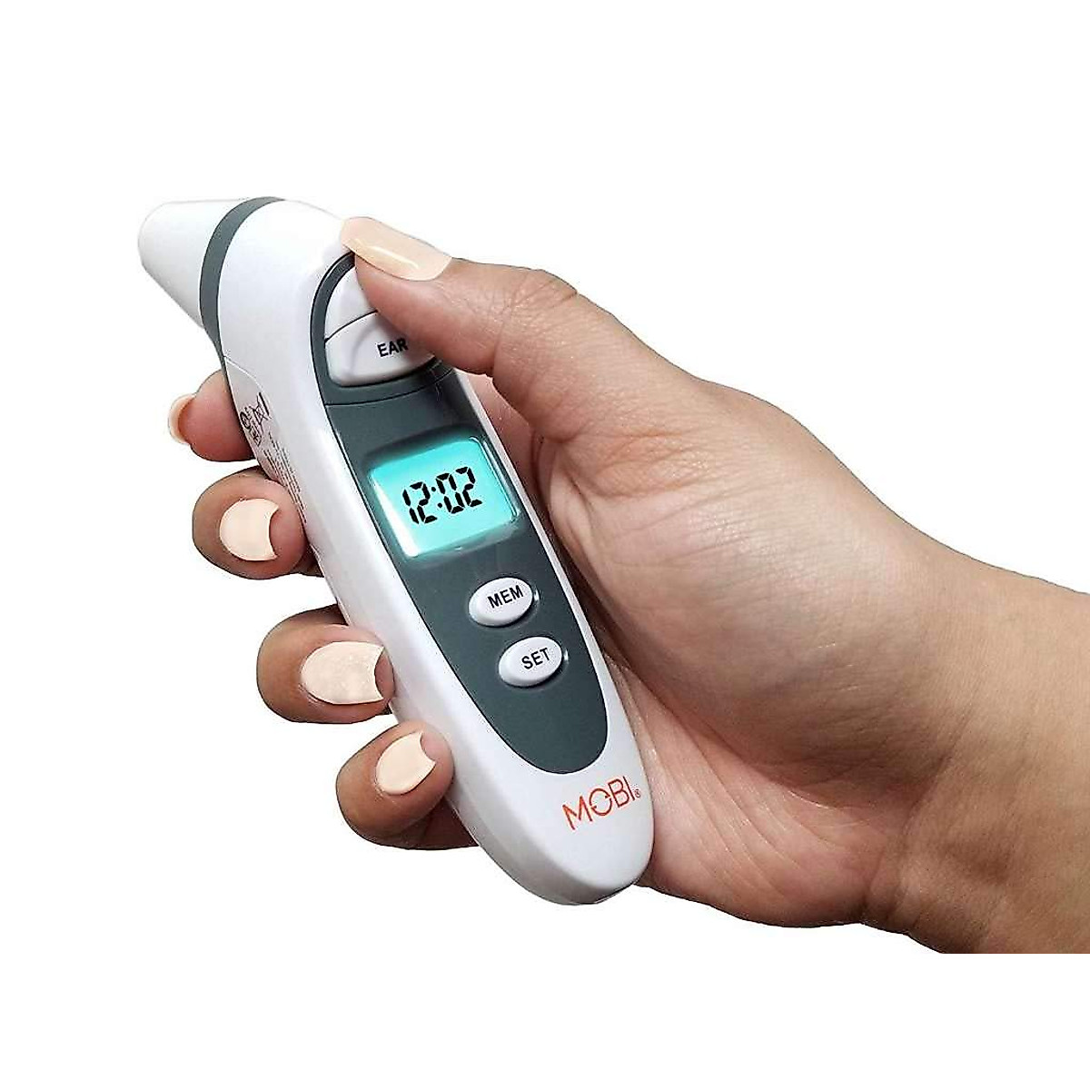 MOBI DualScan Prime 2-in-1 Ear & Forehead Digital Thermometer with Food & Bottle Readings, 6+ Features