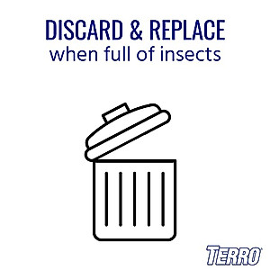 TERRO T518 Fly Magnet Sticky Fly Paper Fly Trap, 8 Count (Pack of 1)
