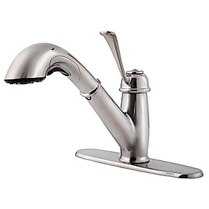 Pfister Bixby 1-Handle Pull Out Kitchen Faucet, Stainless Steel, 1.8 gpm LF5385LCS