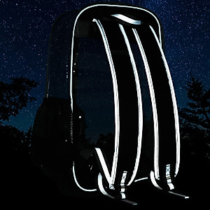 Meister All-Access Clear Backpack - Meets School & Event Security Bag Requirements - Safety Reflective