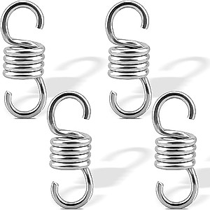 Swakuta 4 Pcs Swing Spring Hammock Hanging Springs Swingset 2640lbs Heavy Duty Hangers for Porch Swings Hammock-Chair Ceiling Mount Replace, (660lbs x 4)