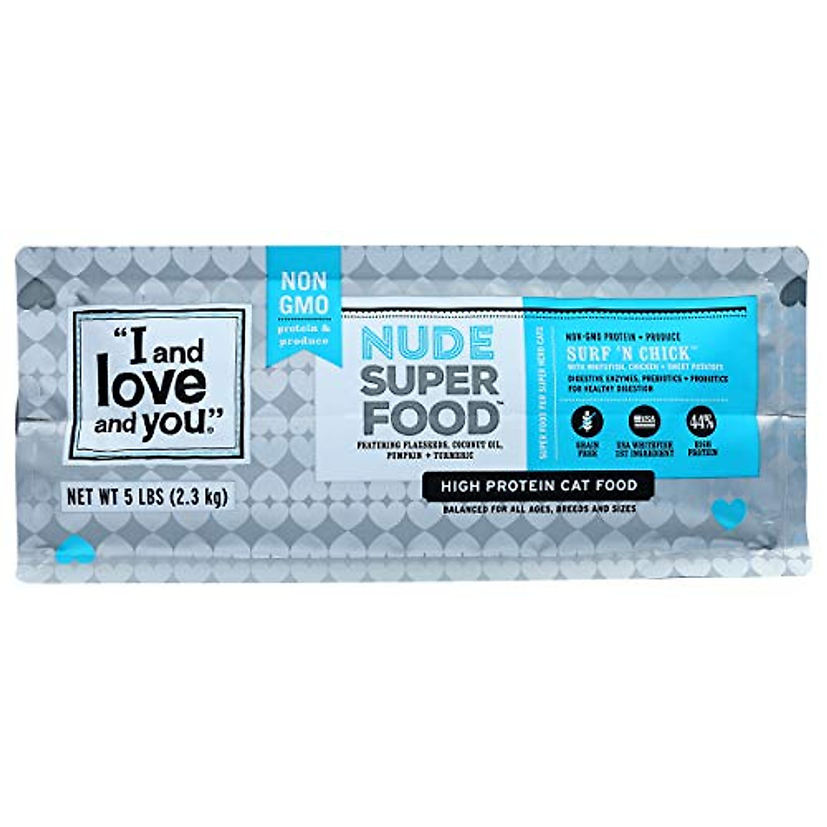 I and love and you Nude Dry Cat Food - Grain Free Limited Ingredient Kibble, Whitefish + Chicken, 5-Pound Bag