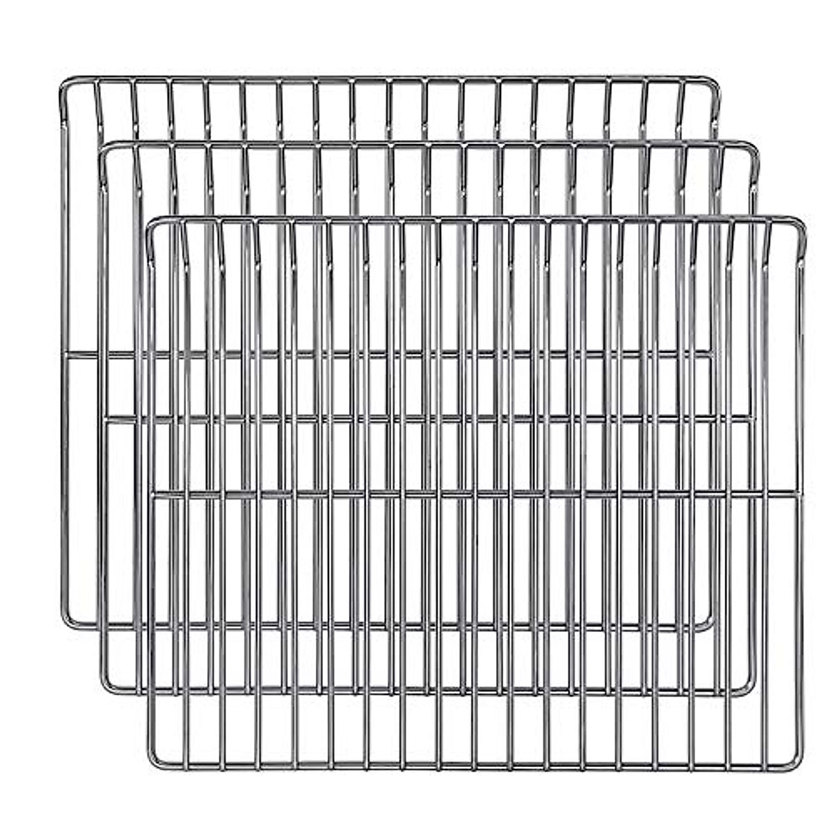 Hisencn Cooking Grate Replacement Parts for Masterbuilt Electric Smoker 30 Inch, 14.6" x 12.2", Stainless Steel Grids Masterbuilt MB20071117 Smoker grates Replacement, 3 Pack