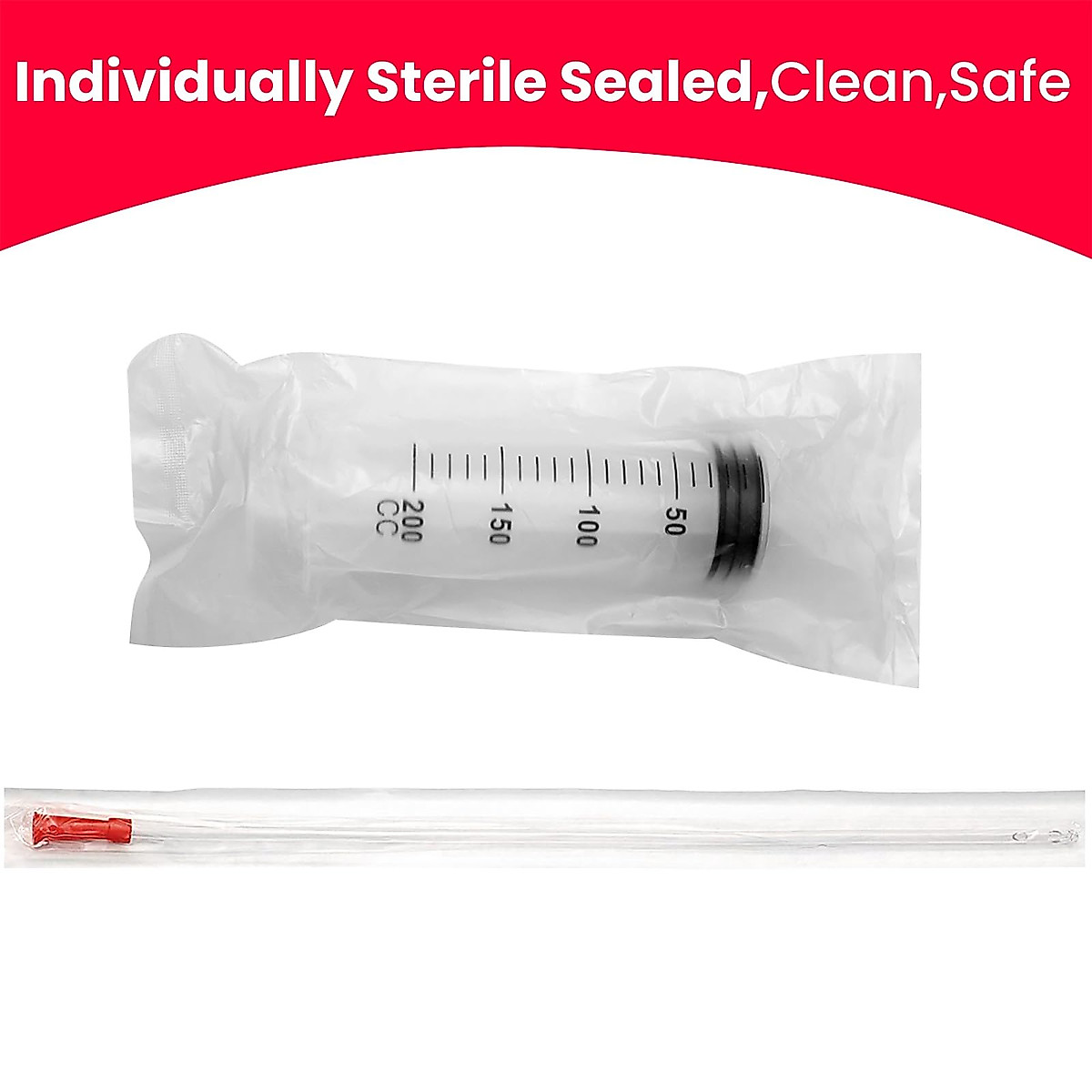 200ml Large Plastic Syringe with Tubing Tip Cap for Liquid Jello Shots Oral Lip Gloss Crafts Epoxy Feeder Pet Watering Party Enema Irrigator Measure Refill Oil Glue Applicator Dispenser without Needle