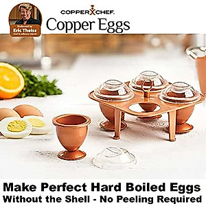 Copper Chef Eggs (Small)- Copper Chef Egg Cooker- No Peel Soft, Hard and Poached Eggs Without the Shell …