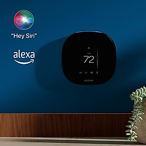 ecobee Smart Thermostat with Smart Sensor Included + 1 Smart Sensor for Doors and Windows, Black, White (EB-STATE5-01)