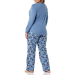 Amazon Essentials Disney | Marvel | Star Wars Women's Flannel Pajama Sleep Sets, Nightmare Santa Jack - Womens, X-Large