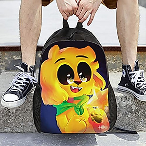 Hei Bai.JZQ Outdoor Durable Multifunction Casual Canvas Bag Cartoon Backpack Daypack Bookbag