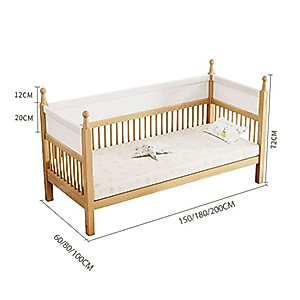 Wooden Bed, Solid Wood Bed Frame Wood Slat Support Widened Splicing Bed, Bed Sleeper for Adults, Kids, Teenagers (Size : 150x80x40cm)
