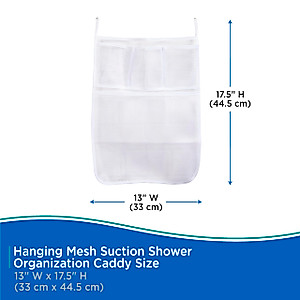 Kenney Hanging Mesh Suction Shower Organization Caddy, White