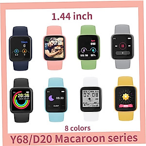Smart Watch 1.44inch Touch Screen Fitness Watch Waterproof Heart Rate Sports Pedometer, Fitness Sport Watch,Waterproof Watch,Blood Pressure Watch, Black