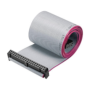 uxcell IDC Wire Flat Ribbon Cable FC/FC Connector A-Type 40 Pins 2.54mm Pitch 1m Length Gray