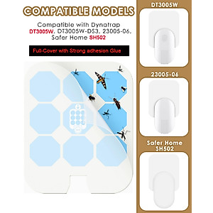 TINDTOP 24 Pack Refills Glue Cards for Safer Home, Compatible with SH502, SH503, 23005-06 and DT3005W, DT3005W-DS3 Dot Plug-in Indoor Replacement Sticky Glue Boards