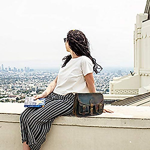 Ruzioon buffalo Leather Crossbody Purse Women Shoulder Bag Satchel Ladies Travel Purse Genuine Leather