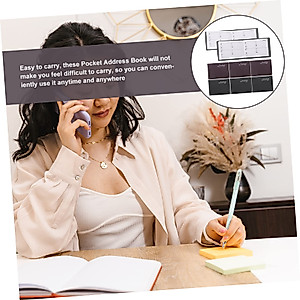 Ciieeo 10pcs Mini Phone Book Credit Card Wallet Mini Pocket Notebook Small Credit Card Wallet Password Book Password Keeper Organizer Pocket Address Book Paper Black Office Phone Book