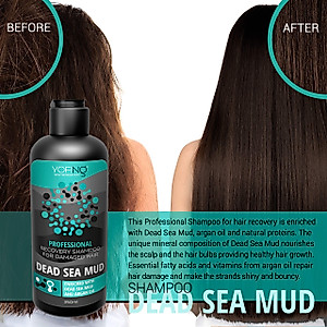 YOFING NEW GENERATION Dead Sea Mud Shampoo - Anti Hair Loss & Anti Dandruff, Promotes Growth & Strengthening Hair