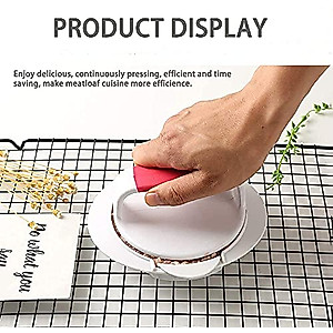 Yierouzi Non-Stick Burger Press with 100Pcs Patty Papers, Hamburger Patty Maker Mold, Hamburger Press Patty, Burger Mold Rings Easy Release Round for Meat, Beef, Veggie Burger, BBQ (ABS)