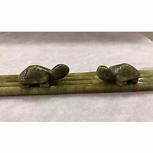 Decorative Stone Natural Jade Turtle Chopsticks Set B 02