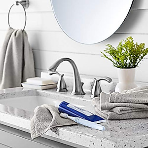 Amazon Basics Cotton Washcloths, Quick-Dry, 12" x 12", 12-Pack, Platinum