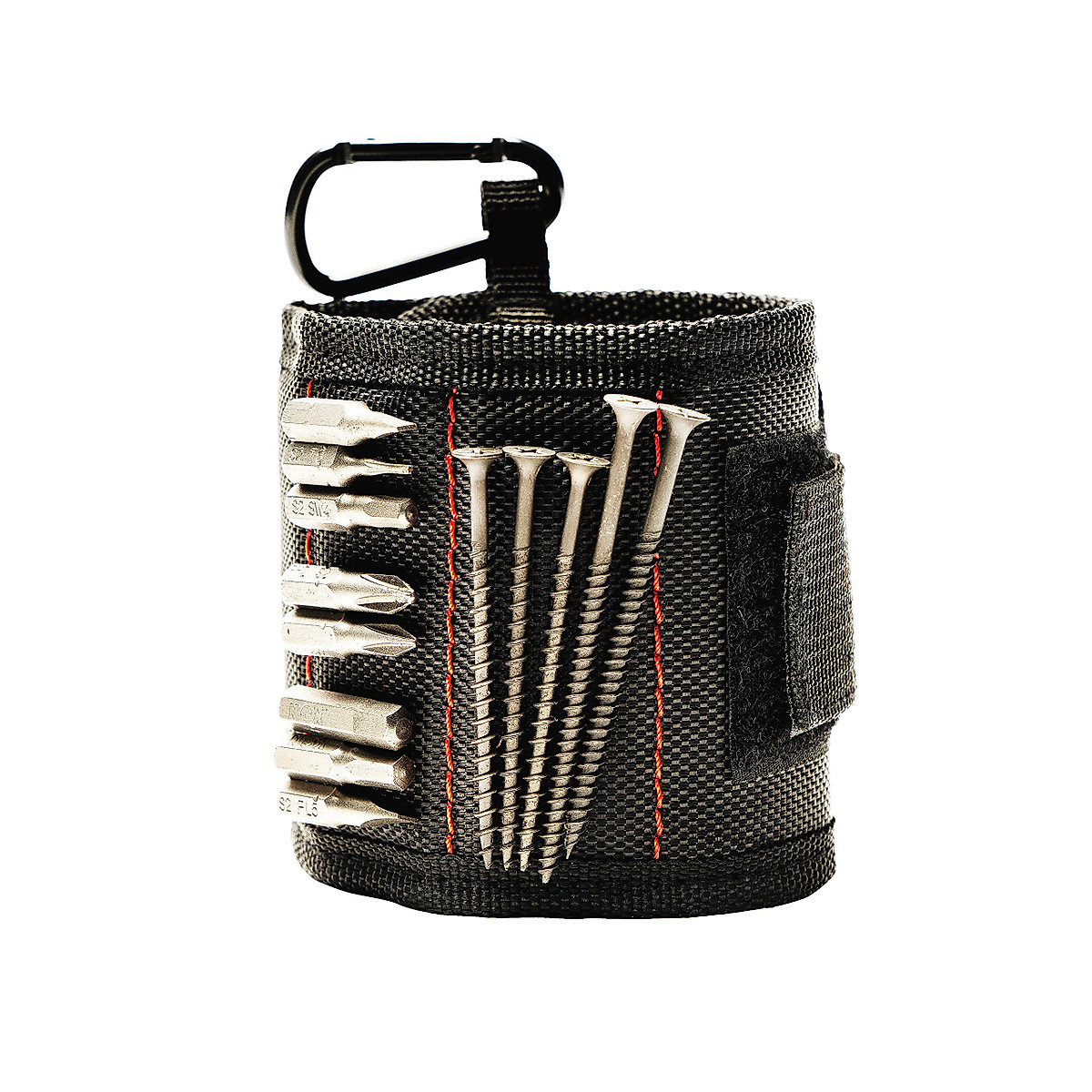 Magnetic Wristband with 10 Powerful Magnets and Carabiner – Tool Holder–Ideal Tool Gift for Men DIY Handyman Men/Women