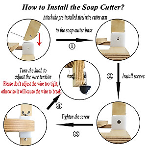 kelodo Wooden Soap Cutter for Handmade Soap Making Professional, Soap Cutter Slicer with Adjustable Cutting Wire & Scale forCheese, Butter, Cake, Bread DIY Making Cutting Tool