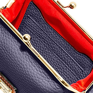Dooney & Bourke Handbag, Pebble Grain Large Framed Purse Clutch - Midnight Blue