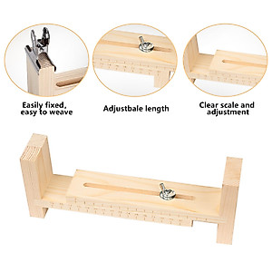 Xximuim Wooden Jig Bracelet Maker, Adjustable Paracord Jig Bracelet Maker U Shape Wooden Frame Bracelet Jig Kit DIY Wristband Rope Knot Braided Fixing Tools