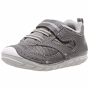 Stride Rite Girl's Adrian Baby Boy's Athletic Mesh Sneaker, Grey, 3 Infant