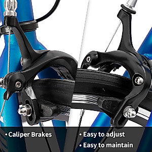 HH Hiland Road Commuter Bike, 700C Wheels City Bike, 14 speeds Racing Bike for Men Women, Urban Adult Bicycle