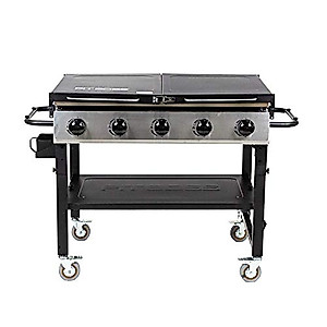 PIT BOSS 10762 5 Burner Gas Griddle, Deluxe, BLACK